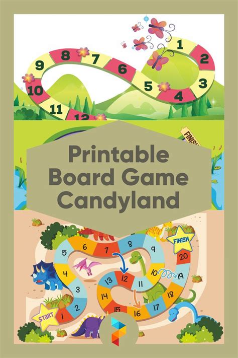 Printable Candyland Game Board Template Candy Land Board Game Tpt