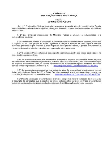 Das FunÇÕes Essenciais À JustiÇa Pdf Emenda Constitucional Advogado