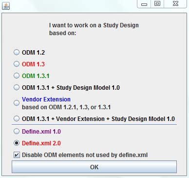 The ODM Study And Define Xml Designer 2016
