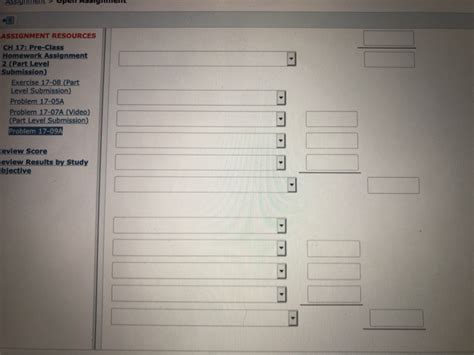 Solved Assignment Resources Ch 17 Pre Class Homework
