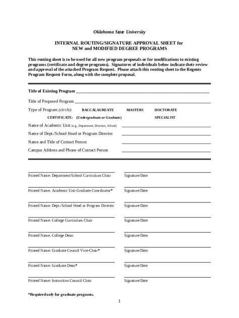 Internal Routing Signature Approval Sheet Doc Template Pdffiller
