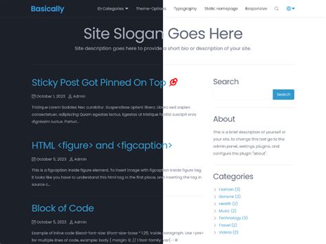 Basically Themes Bludit Cms