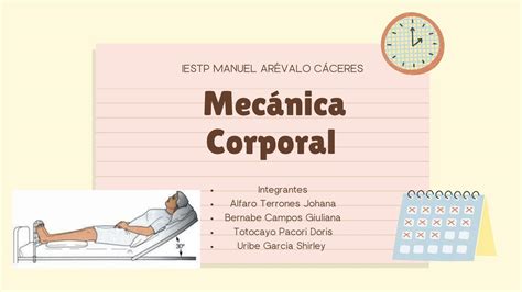 Posiciones de Mecánica Corporal Johana Alfaro Terrones uDocz