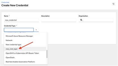 12 Custom Credential Types — Automation Controller User Guide V44