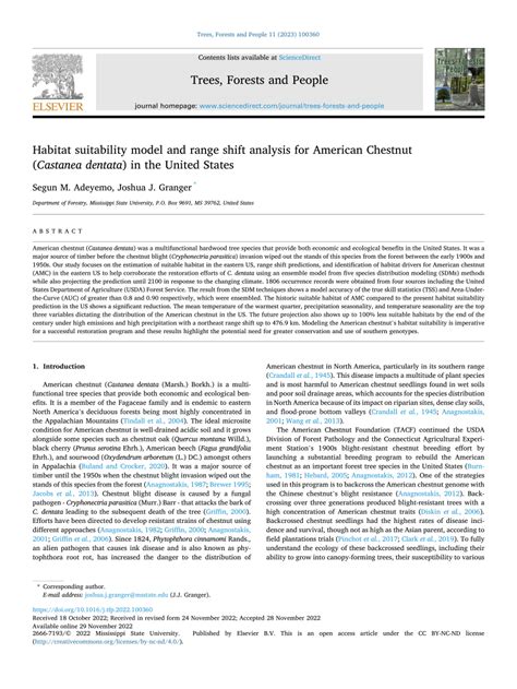 Pdf Habitat Suitability Model And Range Shift Analysis For American