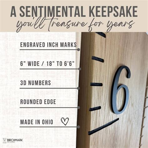 Hickory Growth Chart Ruler Birchmark Designs