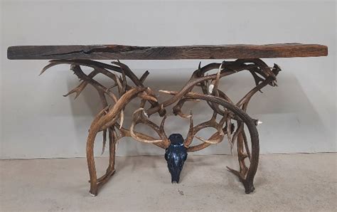 Deadhead Elk And Mule Deer Sofa Table Etsy