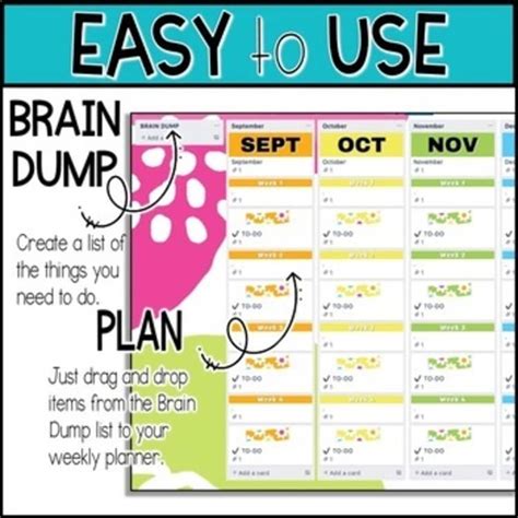 Trello Weekly Planner Template With Png Elements For Digital Planner