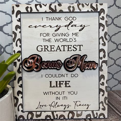 Extraordinary Bonus Mom Recognition Frame Glowforge Shop