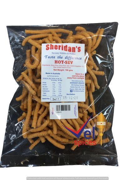 Buy Sheridans Sev Hot 200g Online Melbourne Velspices Australia