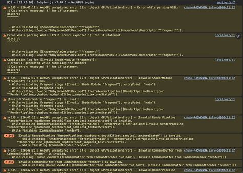 WGSL When Using WebGPU Bugs Babylon Js