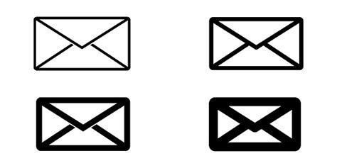 Icône Demail Ensemble De Vecteurs De Messagerie Symbole Du Message