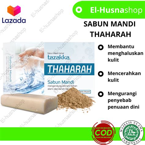 Sabun Mandi Batang Ekstrak Tanah Thaharah Herbal Tazakka Gram Lazada Indonesia