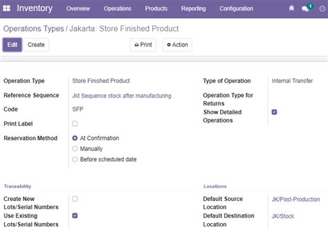 Daftar Operation Type Pada Manufacturing Dengan Odoo Community Pt Proweb Indonesia