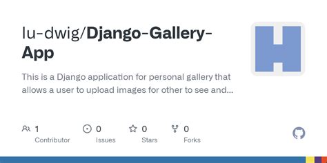 GitHub Lu Dwig Django Gallery App This Is A Django Application For Personal Gallery That