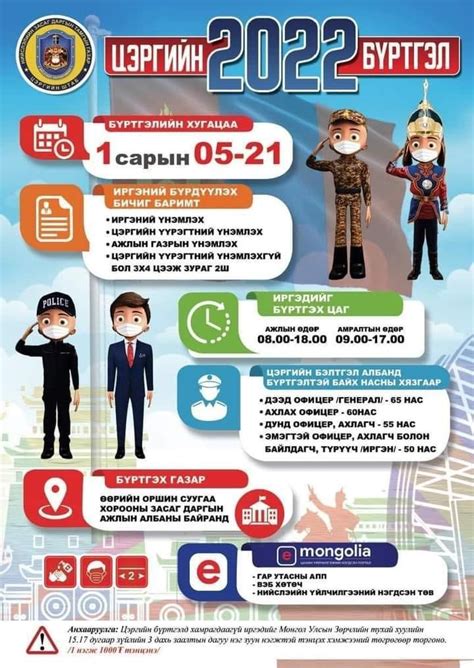 Цэргийн бүртгэлийг E Mongolia аар хийлгэж болно