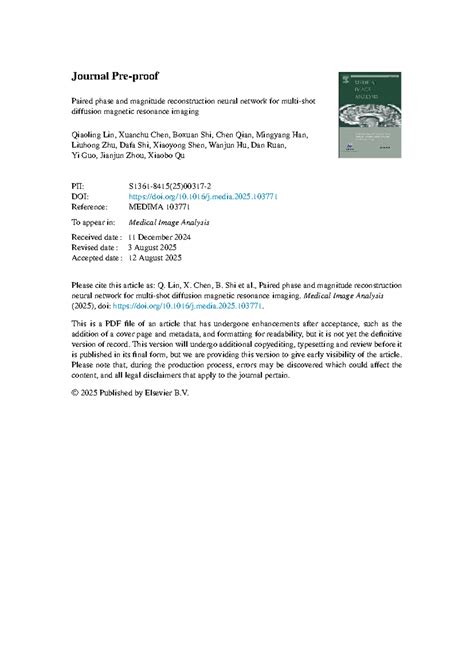 Paired Phase And Magnitude Reconstruction For Dwi A Neural Network