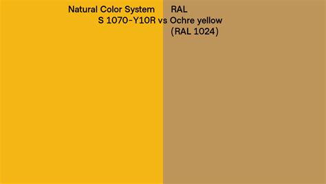 Natural Color System S 1070 Y10r Vs Ral Ochre Yellow Ral 1024 Side By