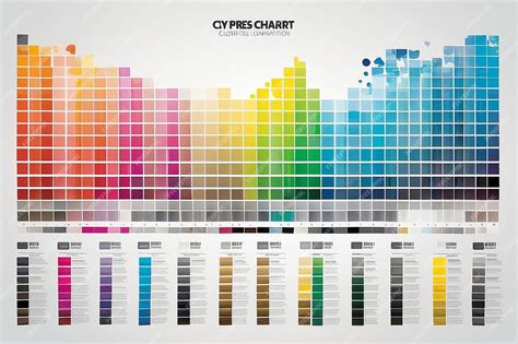 Cmyk Press Color Chart Vector Illustration Eps 10 Premium Ai