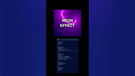 Neon Effect Shots Youtubeshorts Coding Whatsappstatus Webdevelopment Cssanimation