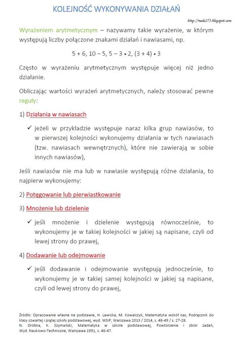 BLOG EDUKACYJNY DLA DZIECI KOLEJNOŚĆ WYKONYWANIA DZIAŁAŃ