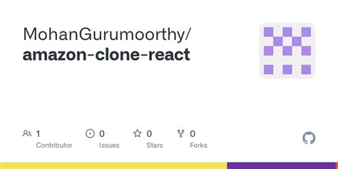 Github Mohangurumoorthyamazon Clone React