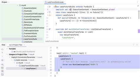 Scala 功能 Intellij Idea 文档