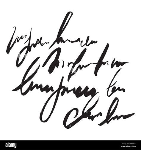 Unreadable Handwriting Font Signature Text On White Background Stock Vector Image Art Alamy
