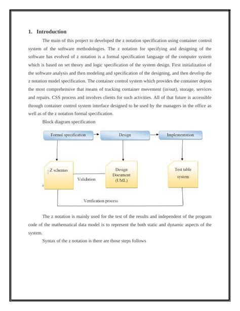 Z Notation Specification For Container Control System Desklib