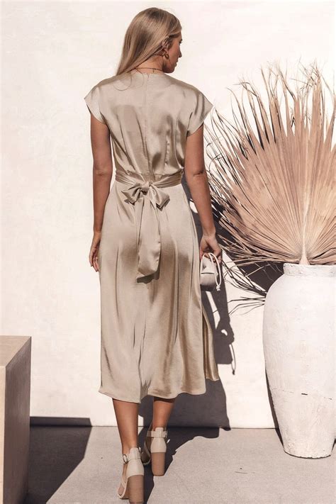 Rayne Satin Cross Wrap Dress Sundayaffairs