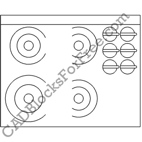 Cooker Free AutoCAD Block In DWG