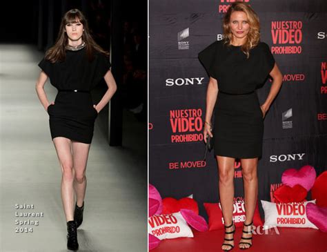 Cameron Diaz In Saint Laurent Sex Tape Mexico City Premiere Red