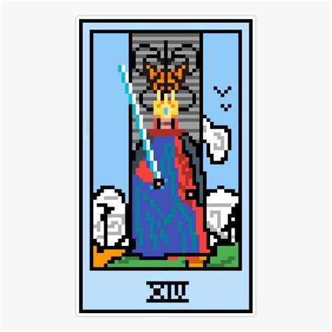 Maneki Wait Is This Pixel Art Tarot Blue Minor Arcana King O