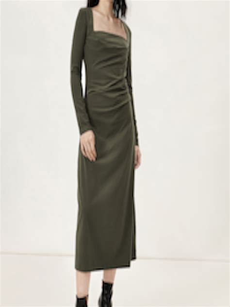 Buy Urban Revivo Ruched Sheath Midi Dress Dresses For Women 22688496
