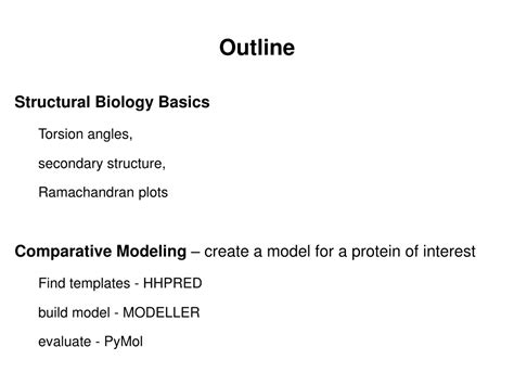 Ppt Computational Modeling For Protein Structure Prediction Powerpoint Presentation Id8872650
