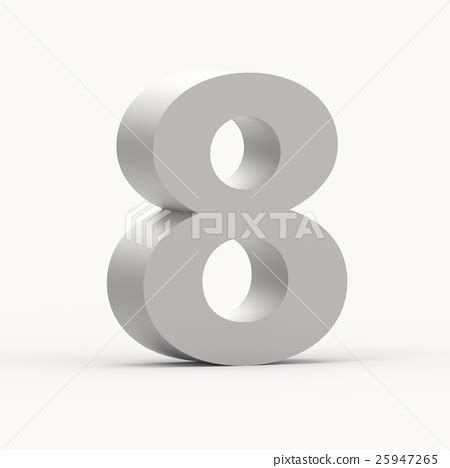 Left Grey Number 8 Stock Illustration 25947265 Pixta