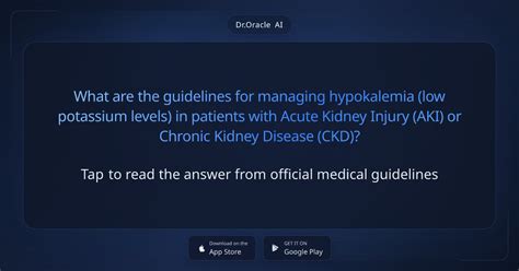 What Are The Guidelines For Managing Hypokalemia Low Potassium Levels