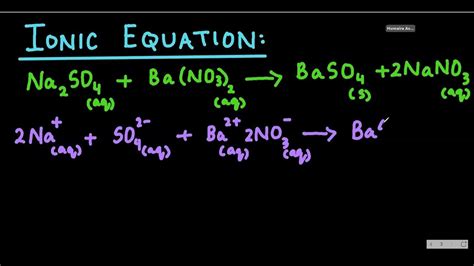 How To Write Ionic Equation Part 2 Chemistry Chemistrylessons Youtube