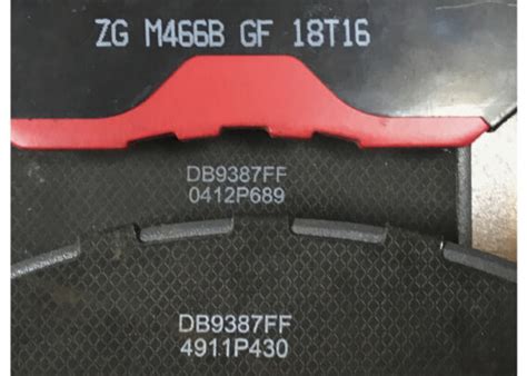 Brake Pad Edge Codes