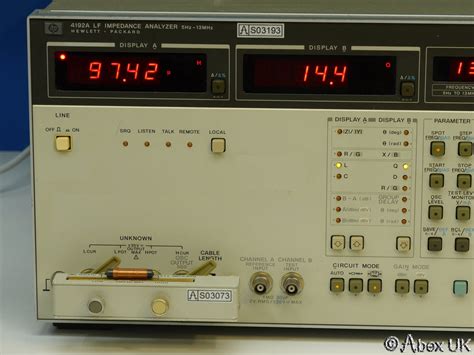 Hp Agilent 4192a Impedance Analyser 5hz 13mhz 6