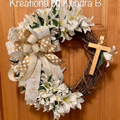 Religious Easter Wreath Etsy