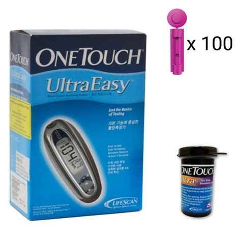 One Touch Ultra Easy Meter Free Test Strips 25s Free Lancet 100s