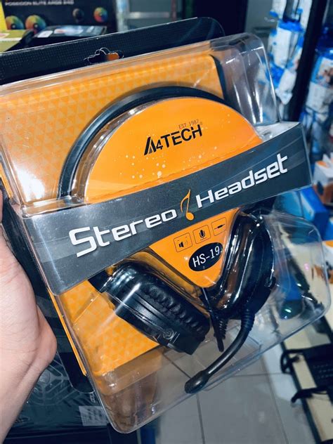 A4tech Hs 19 Comfort Fit Stereo Headset With Mic Audio Headphones And Headsets On Carousell
