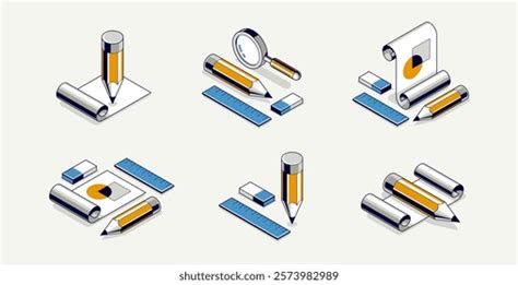 Engineering Project Concept Paper Document Blueprint Stock Vector