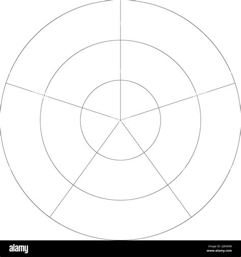Polar Circular Grid Mesh Pie Chart Graph Element Stock Vector