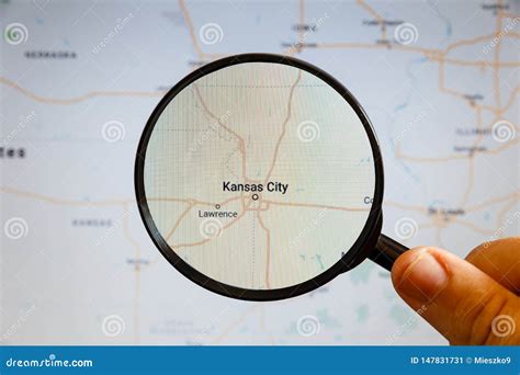 Kansas City Estados Unidos Mapa Pol Tico Imagem De Stock Imagem De