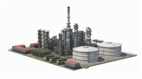 Weathered Oil Refinery Model Turbosquid 2319951