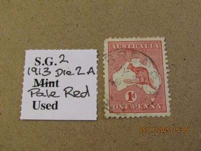 Australia Sg 2 Kangaroo 1d Die 2a Pale Red Used Ebay Uk