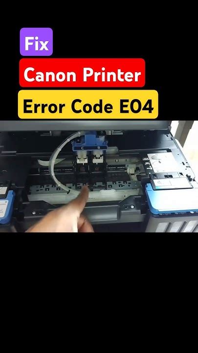 Canon Printer How To Fix Error Code E04 Youtube