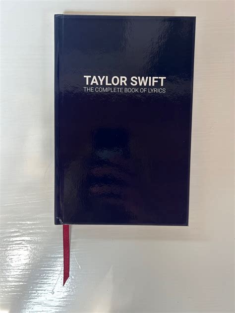 The Complete Book Of Taylor Swift Lyrics Made By Swifties 4 New Cover